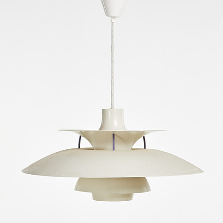 PAUL HENNINGSEN. Ceiling lamp, “PH5", white lacquered, white lacquered ...