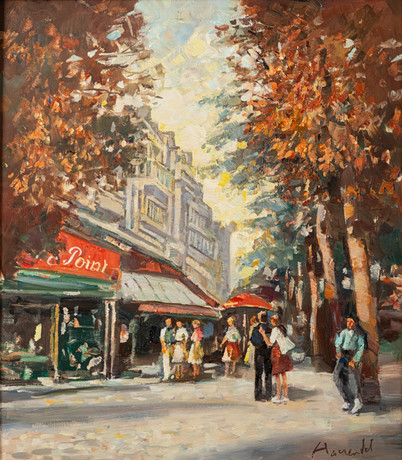 HARRY HAERENDEL (1896-1991). In der Einkaufsstraße. Kunst & Gemälde ...