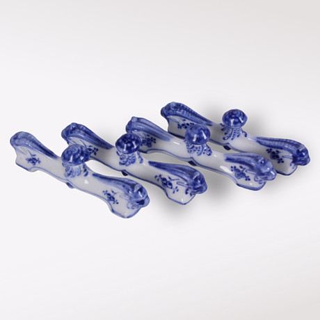 SMÖRTAXAR/KNIVSTOLAR, 4 delar, Royal Copenhagen, Danmark. Keramik ...