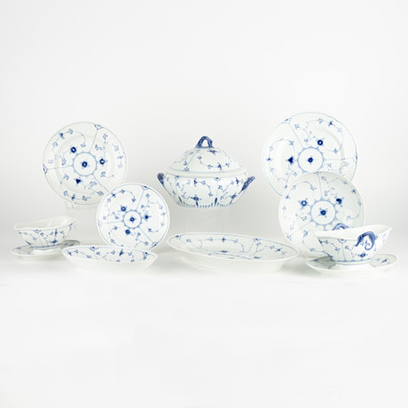 MATSERVIS, 42 delar, porslin, "Musselmalet", Bing & Gröndahl, Danmark ...