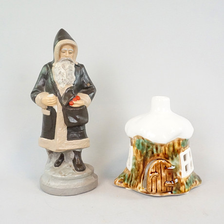 LJUSLYKTA, Hus, keramik, Rolf Berg, samt TOMTE, gips. Keramik & Porslin ...