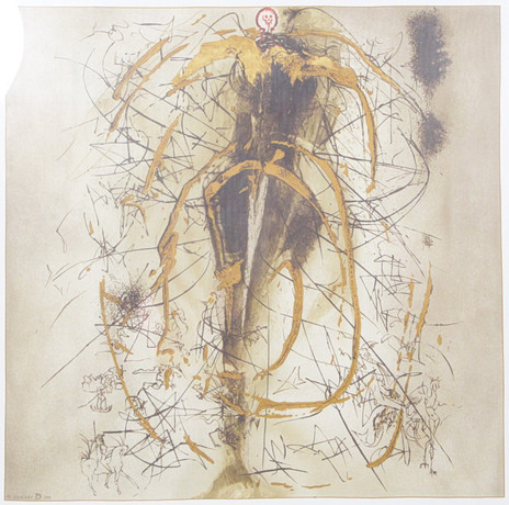 SALVADOR DALI. After. 'The Angel of Alchemy', print on silk. Art ...