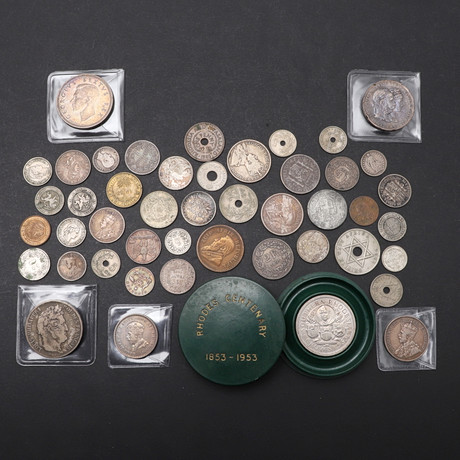 AN INTERESTING COLLECTION OF SOUTH AFRICAN AND OTHER WORLD COINS. Coins ...
