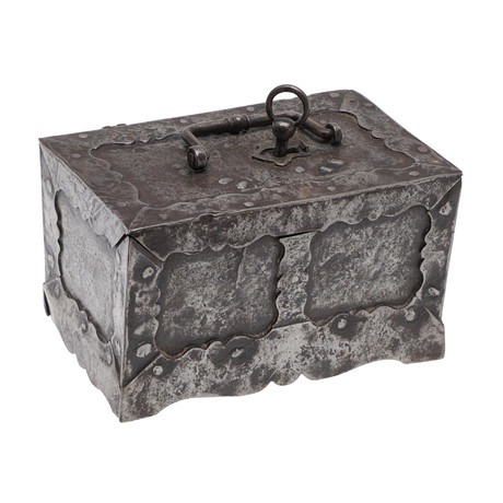 A GERMAN MINIATURE IRON STRONG BOX. Miscellaneous - Miscellaneous ...