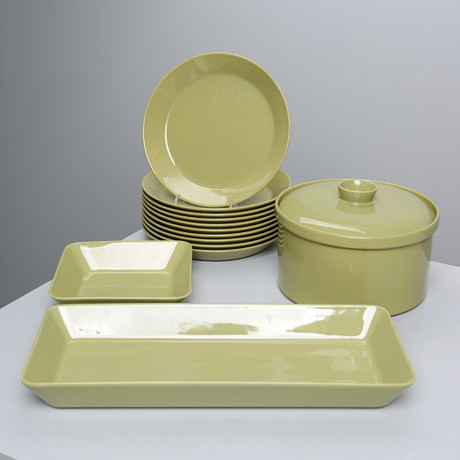 KAJ FRANCK. “Teema”, tableware parts, Iittala (13 pieces). Ceramics ...