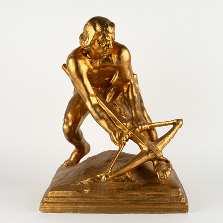 CHRISTIAN ERICSSON, efter, skulptur, gips, Bågspännaren. Signerad samt ...