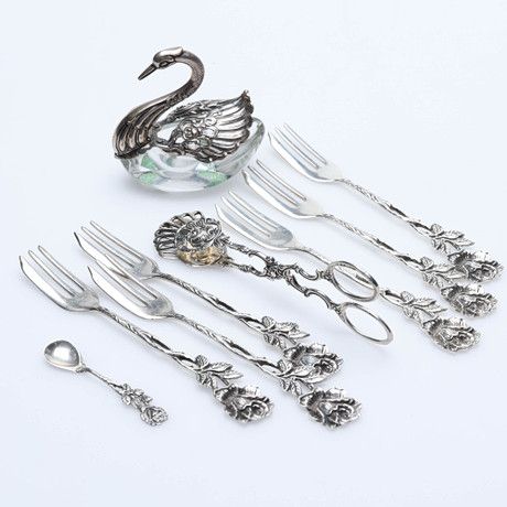 BESTICK, 9 DELAR, SILVER, GEWE. Silver & Metall - Silver - Auctionet