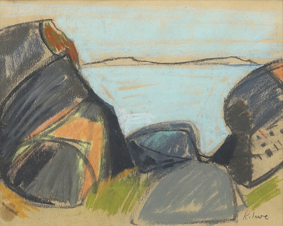 KNUT IRWE. Kustlandskap, pastell signerad. Konst - Måleri - Auctionet