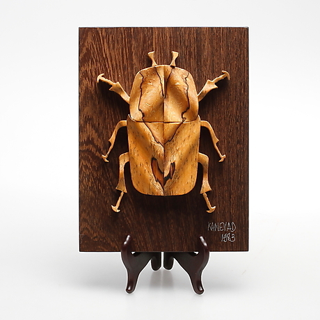 GUNNAR KANEVAD. "Common Spruce Bark Borer". Wall sculpture, wood ...