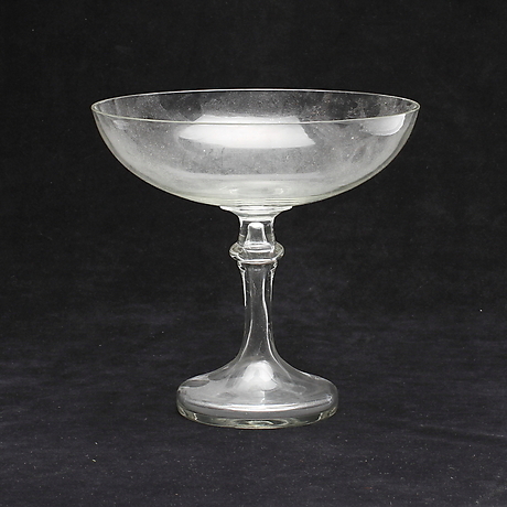 BOWL on FOOT, glass, first half of the 20th century. Glass - Other ...