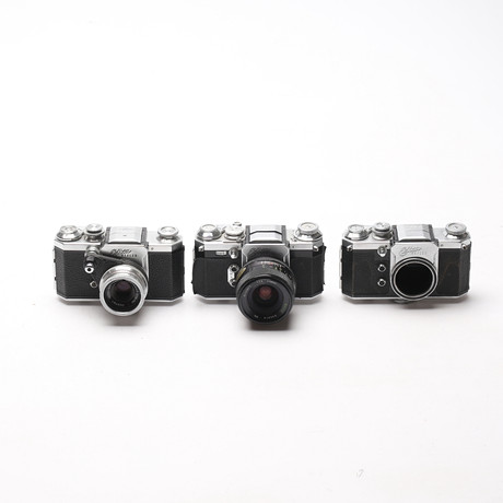 KAMEROR, 3 st, Edixa Reflex och LJUSSCHAKTSÖKARE. Foto, Kameror & Optik ...