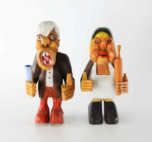 RUNE ENGSTRÖM. skulpturer, 2 st, träsnideri, signerade. Konst ...