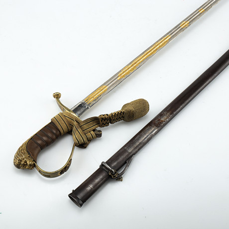 SABEL för officer, Sverige, m/1899 med balja och portepé. Vapen ...