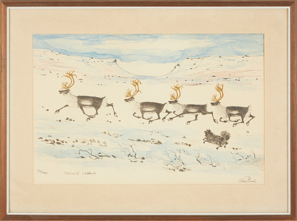 LARS PIRAK. renar, litografi, signerad, numrerad 73/360. Konst - Grafik ...