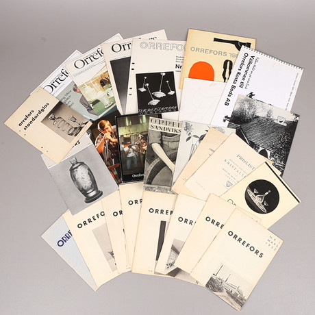 A set of 27 20th century ORREFORS glass catalogues. Books, Maps ...