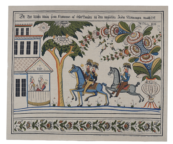 A textile tapestry, “The Three Wise Men”, Job's Handprint, Leksand ...