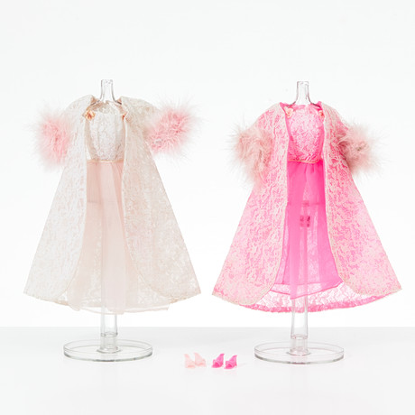 BARBIE, Outfits, (2), #1694 Pink Moonbeams, variations in hot- resp ...