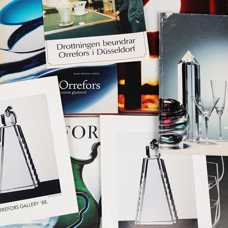 ORREFORS GLASBRUK, 8 books/booklets, second half of the 20th century ...
