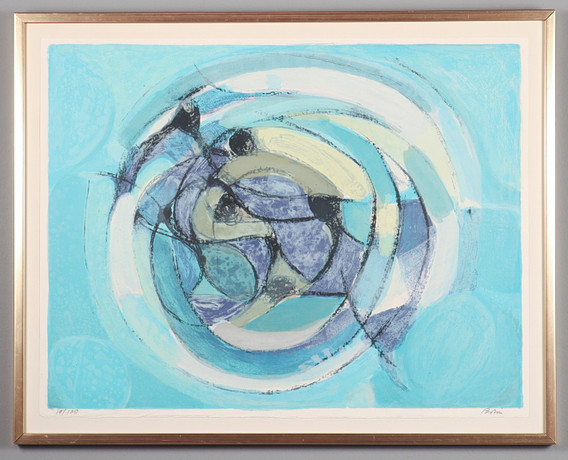 GUSTAV BOLIN Composition, lithograph in colours, signed Bolin. Art ...