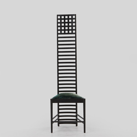 CHARLES RENNIE MACHINTOSH. Chair, “Hill house”, Marked Cassina ...
