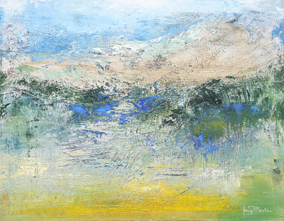 JANE MORTEN. "REGNBUERNES LAND", 1996. Konst - Måleri - Auctionet