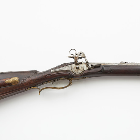 WHEEL LOCK BOUNCER, German, spout signed Christian Körber, 18th century ...