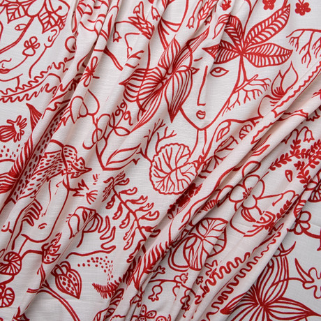 STIG LINDBERG. Textil, "Grazia Grande", Ljungbergs Textil, ca 480 x 150 ...