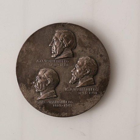 SILVERMEDAL Wallenberg, Stockholms Enskilda Bank, 100-year anniversary ...