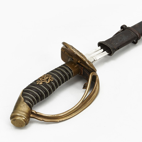 SABEL, Prussia, m/1889, for infantry officers, nickel-plated blade ...