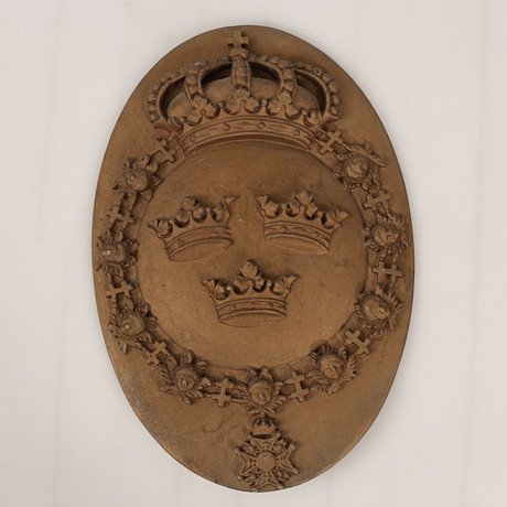 BOAT EMBLEM, HMS Three Crowns, Cruiser, 1944, bronze. Weapons ...