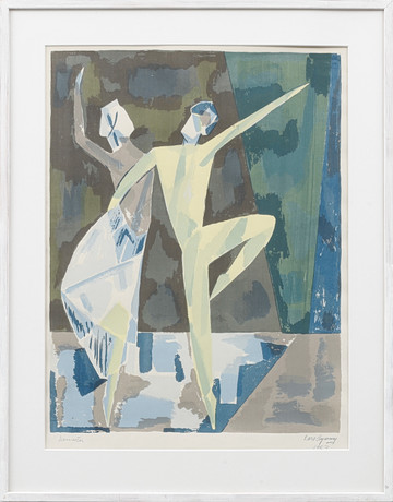 LARS GYNNING. Dancers, lithograph in colours, signed and dated 1953 ...