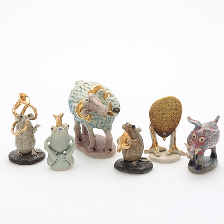 KAJ STUART-BECK, samling skulpturer, 5 st, signerade, Arvika. Konst ...