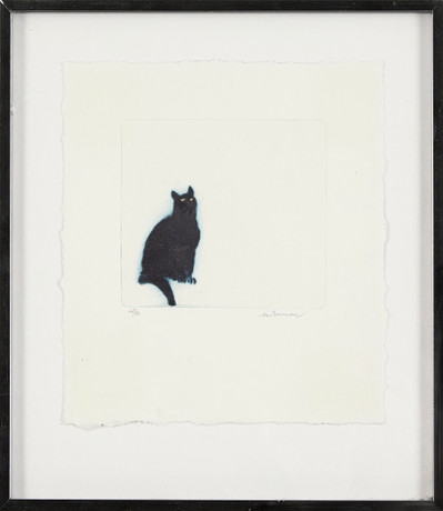 ÅSA BURMAN. Katt. Konst - Grafik - Auctionet