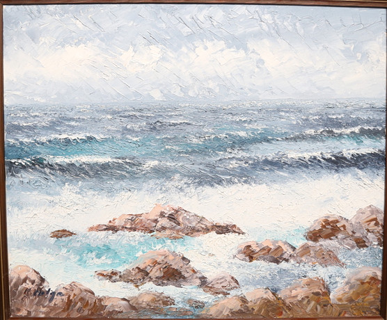 KARL HELGO. Kustmotiv. Olja på duk, signerad K . Helgo. Konst - Måleri ...