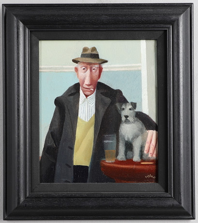 DAVID EUSTACE (B.1950). OLD COATS. Art - Paintings - Auctionet
