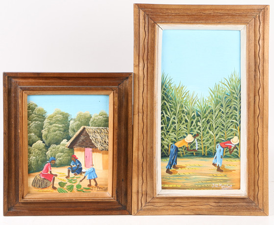 JOSEPH MONFORT (HAITISK, 1900-TAL). Konst - Måleri - Auctionet