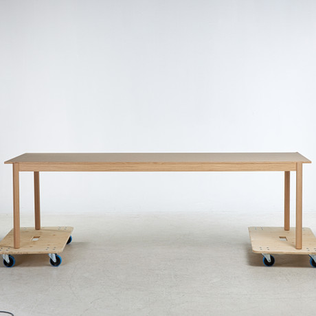 THOMAS BENTZEN, “Linear Wood Table”, for Muuto, frame in solid oak, top in lacquered oak veneer ...