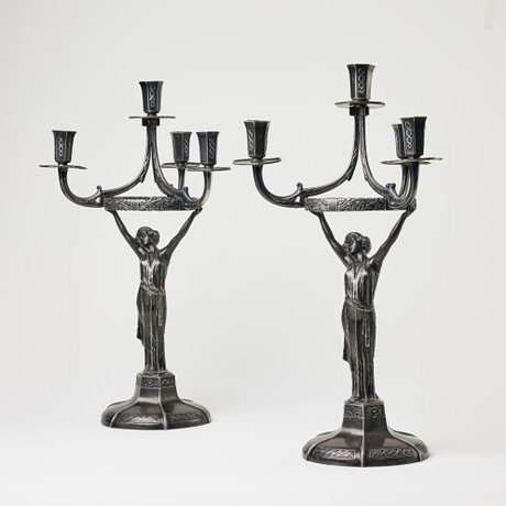 A pair of F. W Quist chandeliers from Essingen Metallwarenfabrik ...