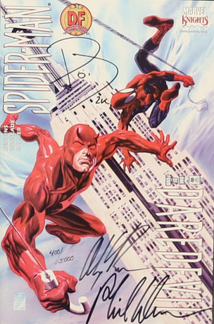 DAREDEVIL/SPIDER-MAN DYNAMIC FORCES EXCLUSIVE COVER, SIGNED BY PAUL ...