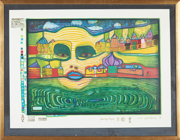 FRIEDENSREICH HUNDERTWASSER. “Irinaland over the Balkans” colour ...