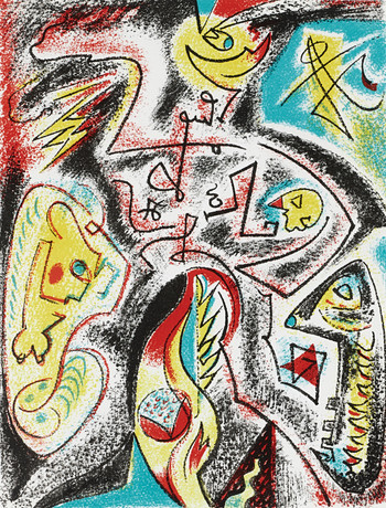 ANDRÉ MASSON (Frankrike, 1896-1987), Komposition, originallitografi i ...