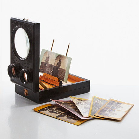 GRAFOSKOP, painted, end of 19th century, STEREOSCOPE, Unis, France, 6 ...