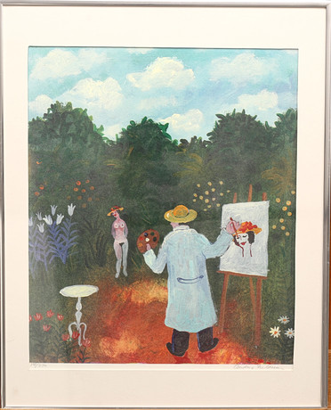 ANDERS HULTMAN. Lithograph in colours, numbered 6/270, signed. Art ...