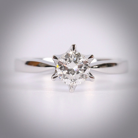 ENSTENSRING, 0,61ct, vitguld 18K, GIA Cert. Smycken & Ädelstenar - Enstensringar - Auctionet