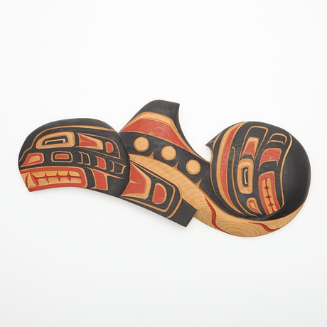 JACK JAMES JR, (1935-1982), KWAKWAKA'WAKW, KANADA. TRÄSKUREN RELIEF ...