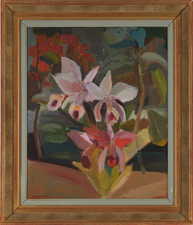 FRITHIOF BERGLUND. Blomster, olja på pannå, signerad. Konst - Måleri ...