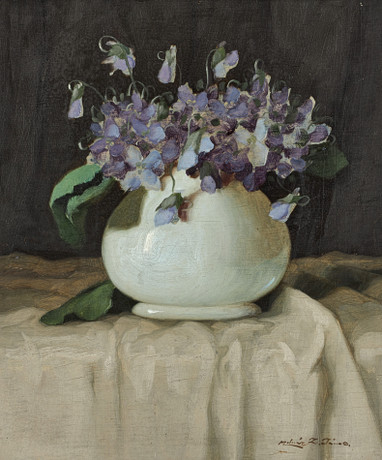JÁNOS Z.MOLNAR (Hungary, 1880-1960), Flower still life, signed, oil on ...