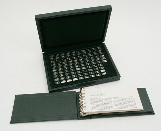 MINIATURE PLAQUES. Silver, “The 100 Greatest Cars in Silver Miniatures ...