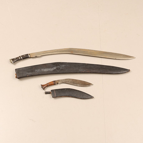 Two KUKRI, India/Nepal, 20th century. Weapons & Militaria - Edged ...