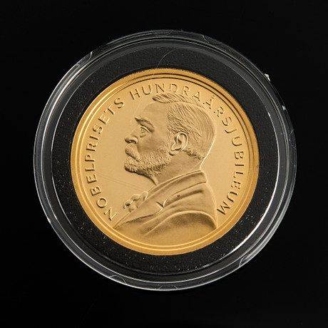 GOLD COIN 2000kr 2001. 100th Anniversary of the Nobel Prize. Coins ...